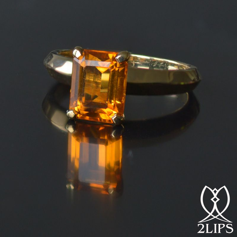 18k-gold-stackable-2lips-ring-emerald-cut-citrine-dutch-design-david ...