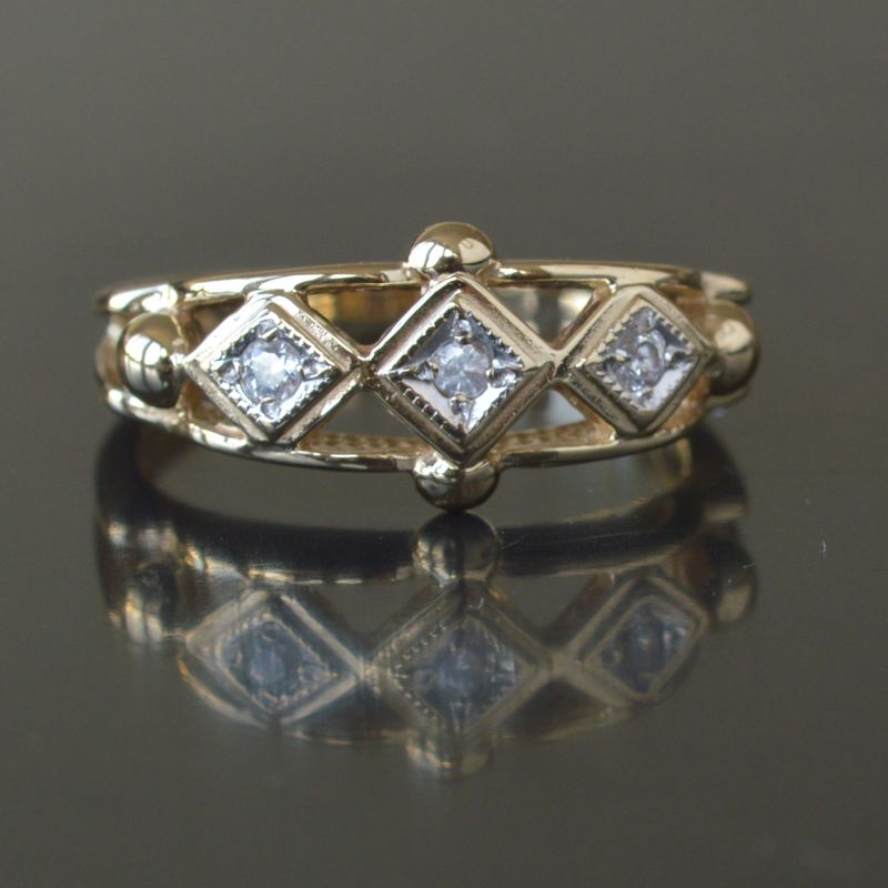 Vintage gold & diamond ring - Rocks and Clocks