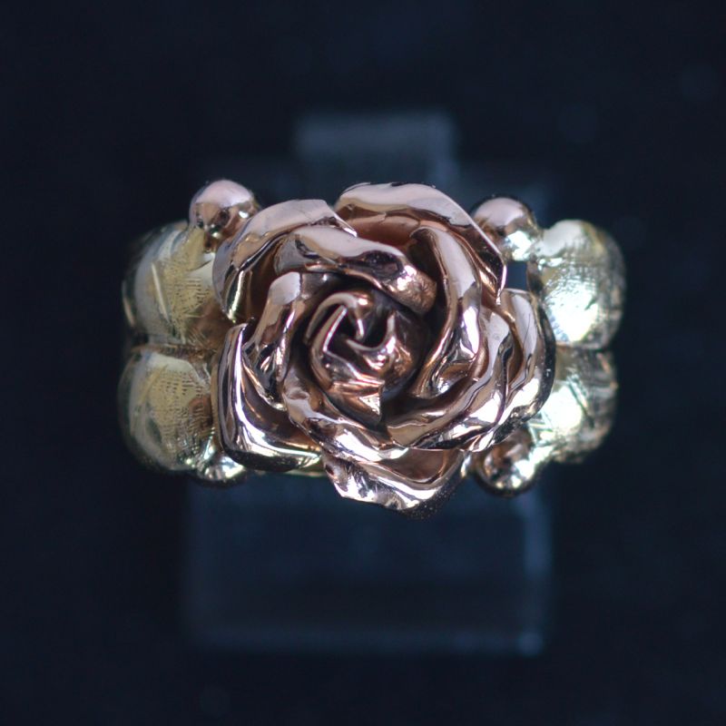 14K gold Viennese flower ring - Rocks and Clocks